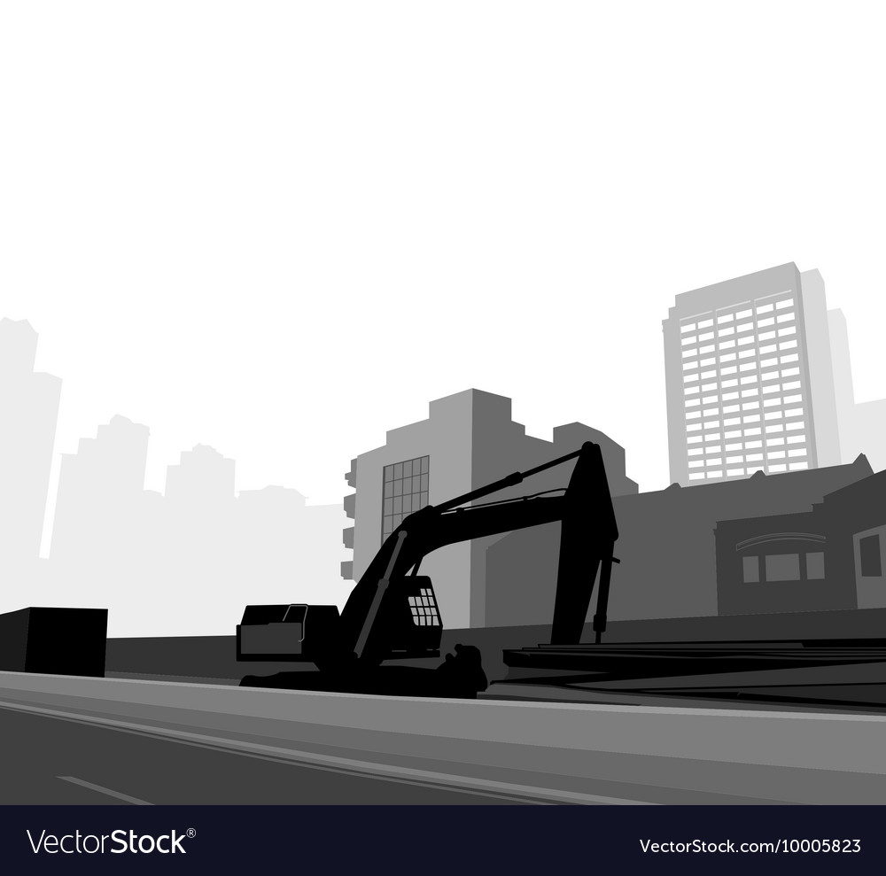 Road construction Royalty Free Vector Image - VectorStock