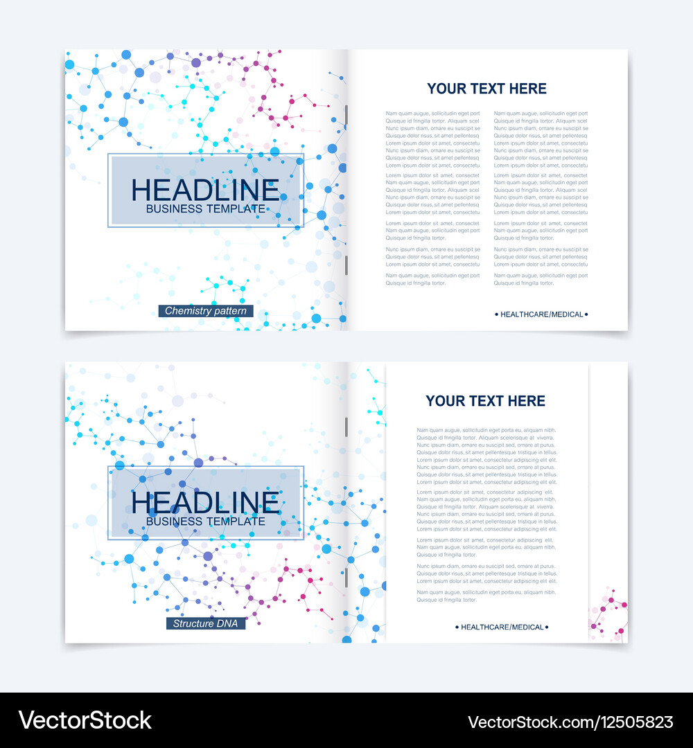 Templates for square brochure leaflet cover Vector Image