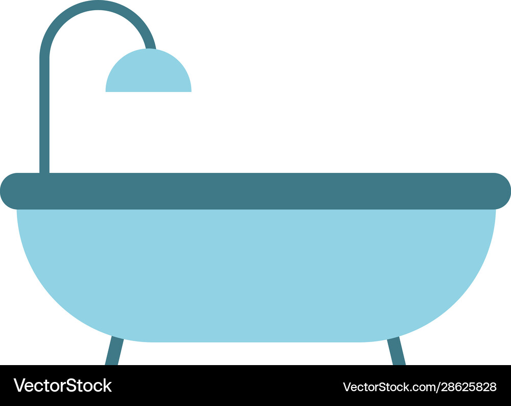 Bath tube bathroom isolated icon Royalty Free Vector Image
