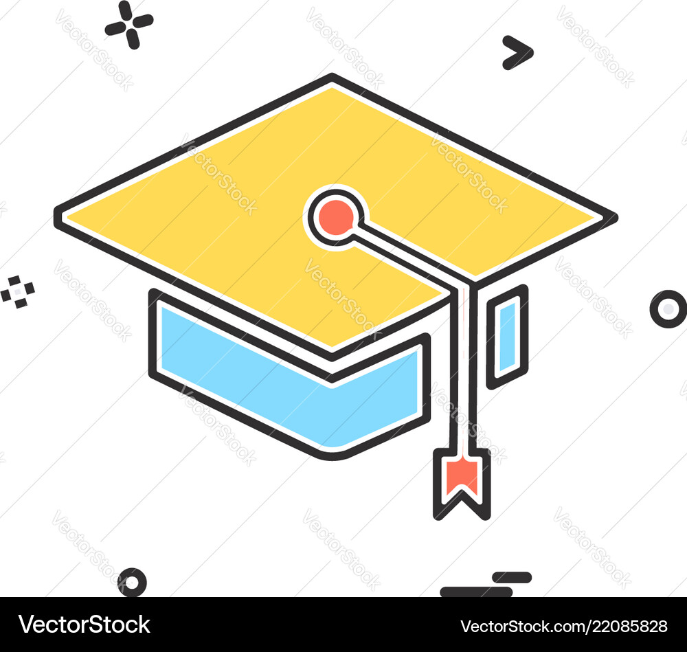 Convocation icon design Royalty Free Vector Image