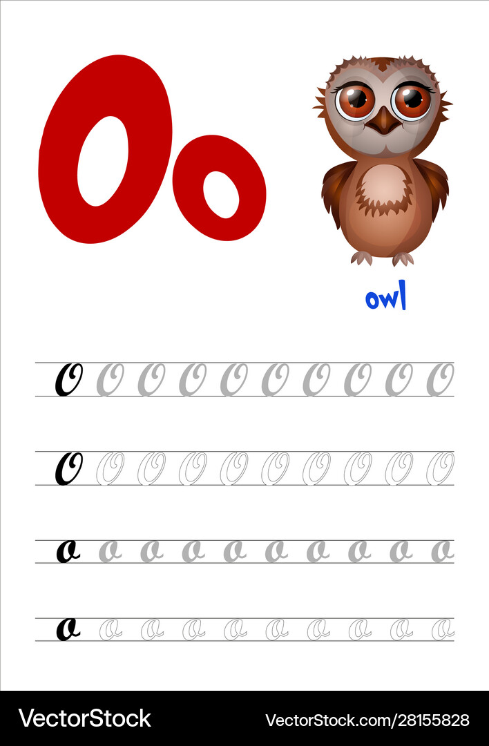 Design page layout english alphabet Royalty Free Vector