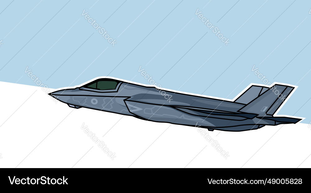 F-35b lightning ii stealth fighter jet Royalty Free Vector