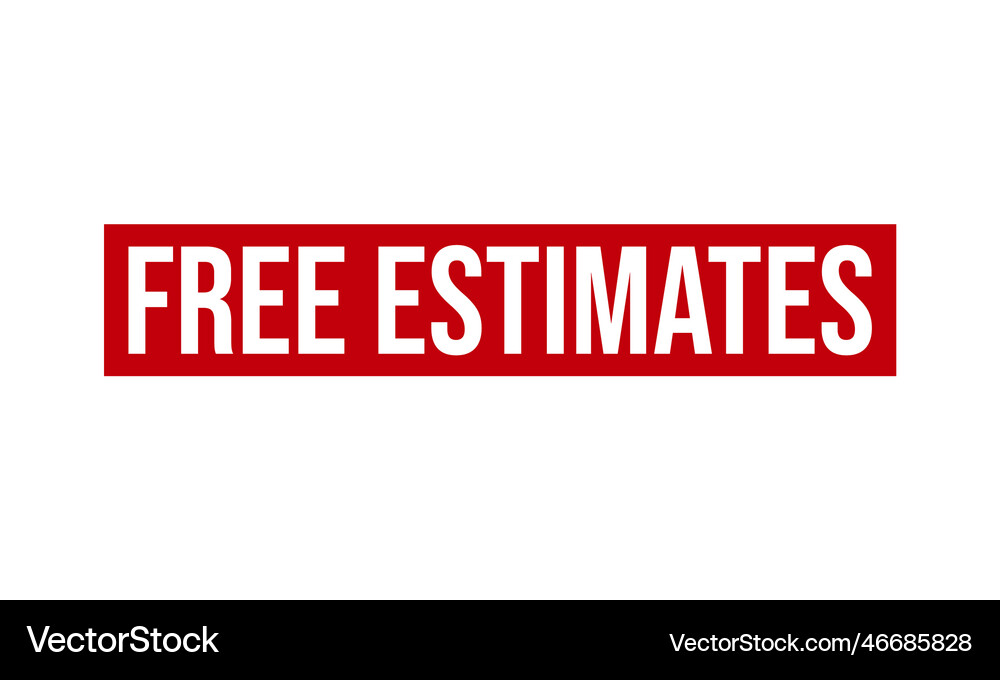 Free estimates rubber stamp seal Royalty Free Vector Image