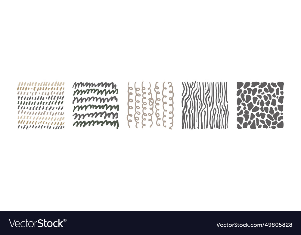 Hand drawn square seamless pattern and doodle Vector Image