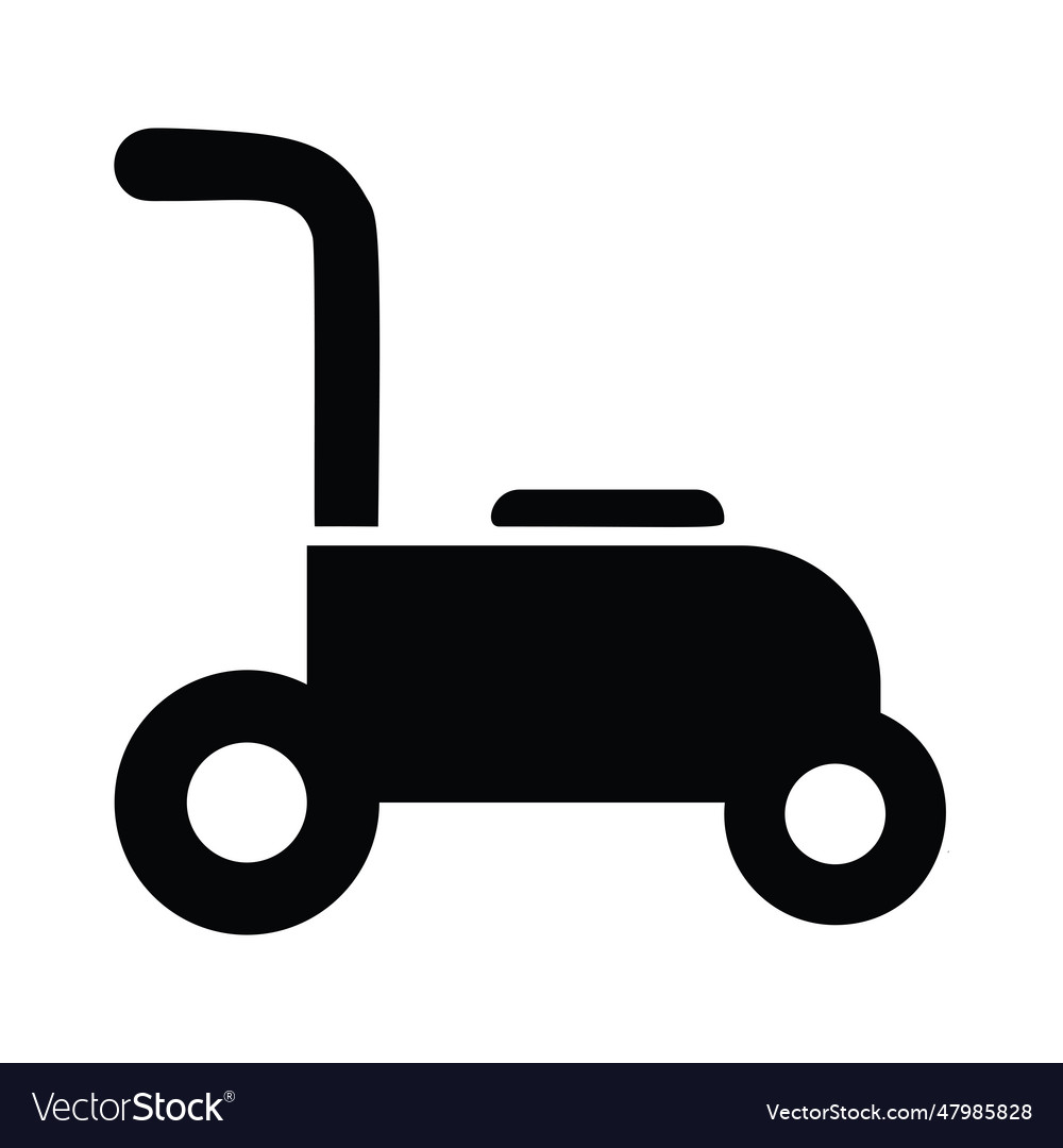 Minimalist lawnmower icon pictogram style i Vector Image