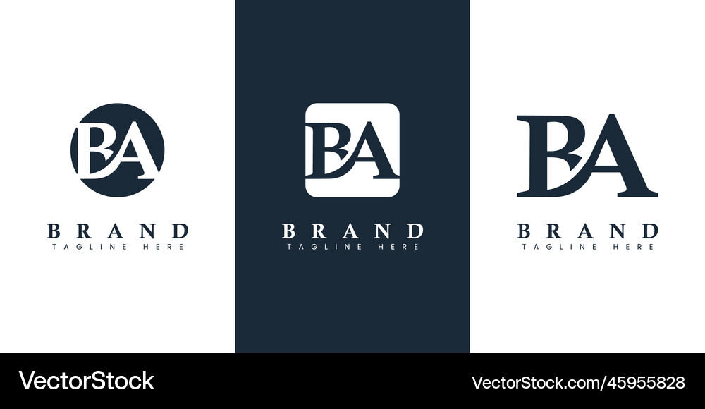 Modern and simple letter ba logo suitable for any Vector Image