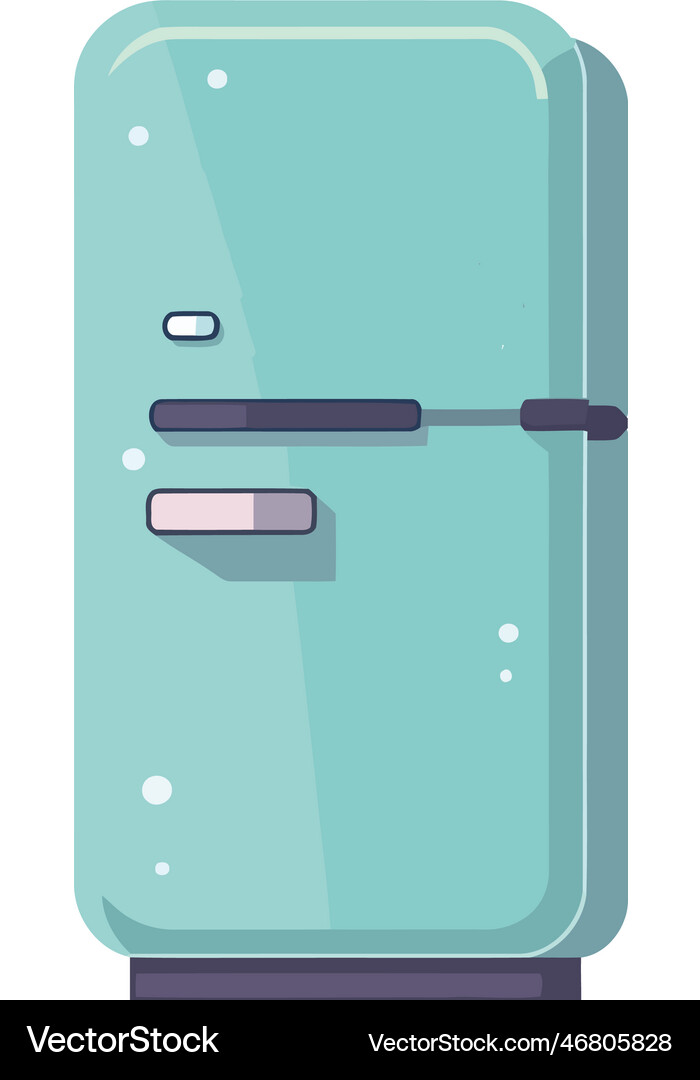 Modern kitchen appliance steel refrigerator Vector Image