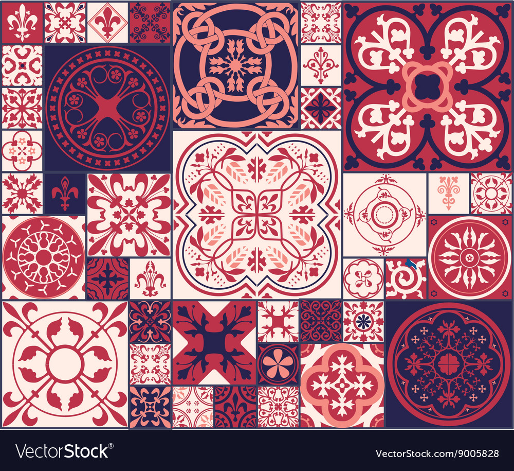 Moroccan tiles pattern Royalty Free Vector Image