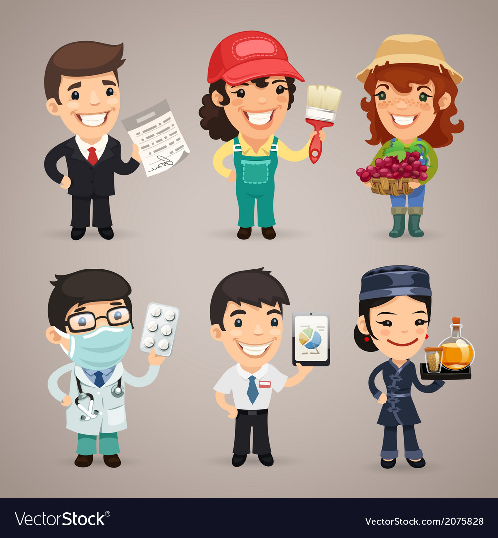 Professions set1 4 Royalty Free Vector Image - VectorStock