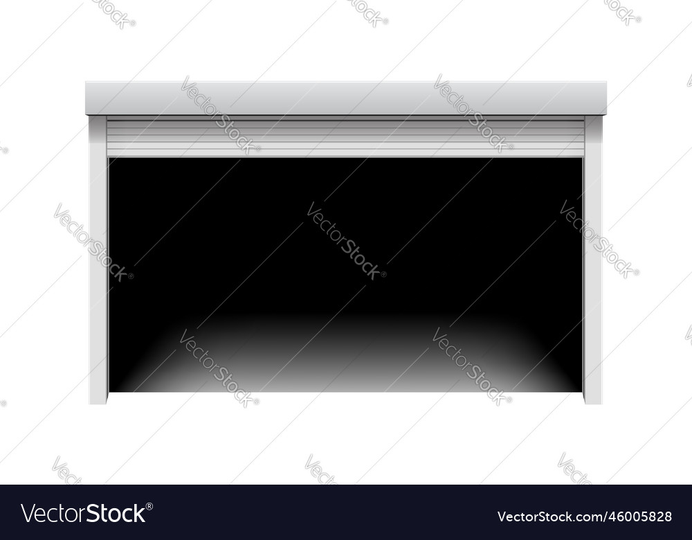 Roller shutter door opened Royalty Free Vector Image