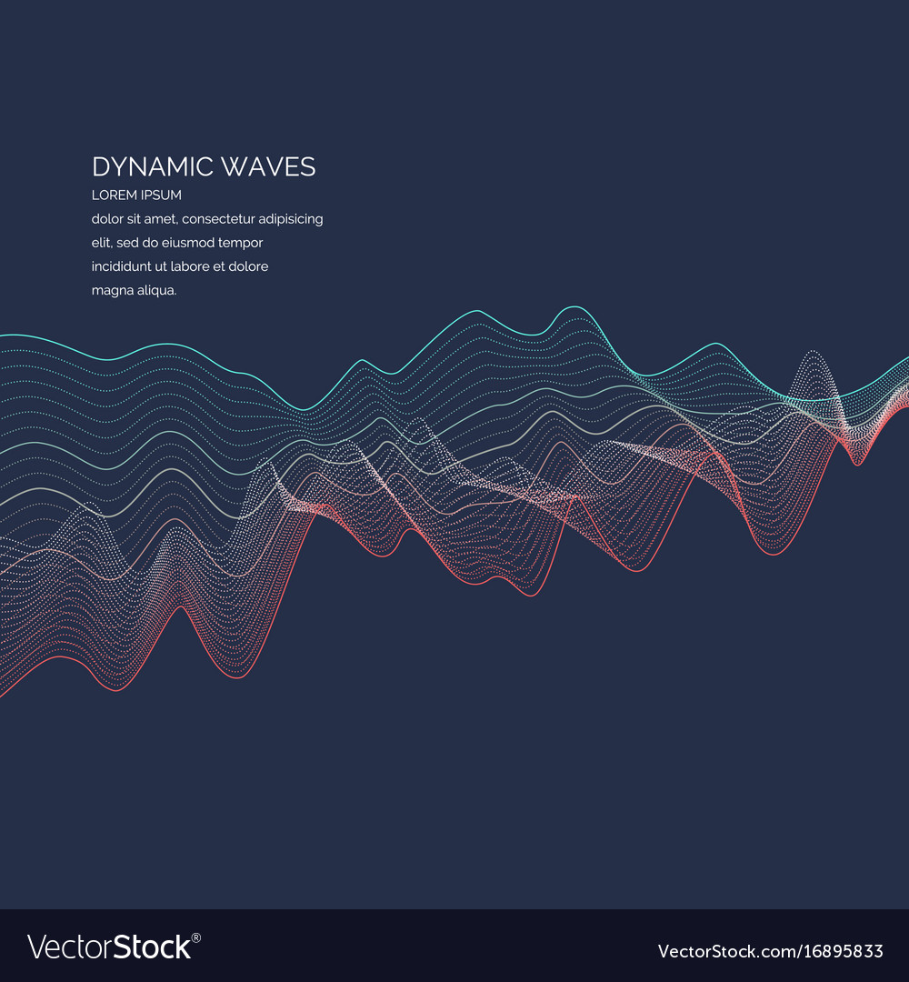 Abstract background with a dynamic waves lines Vector Image