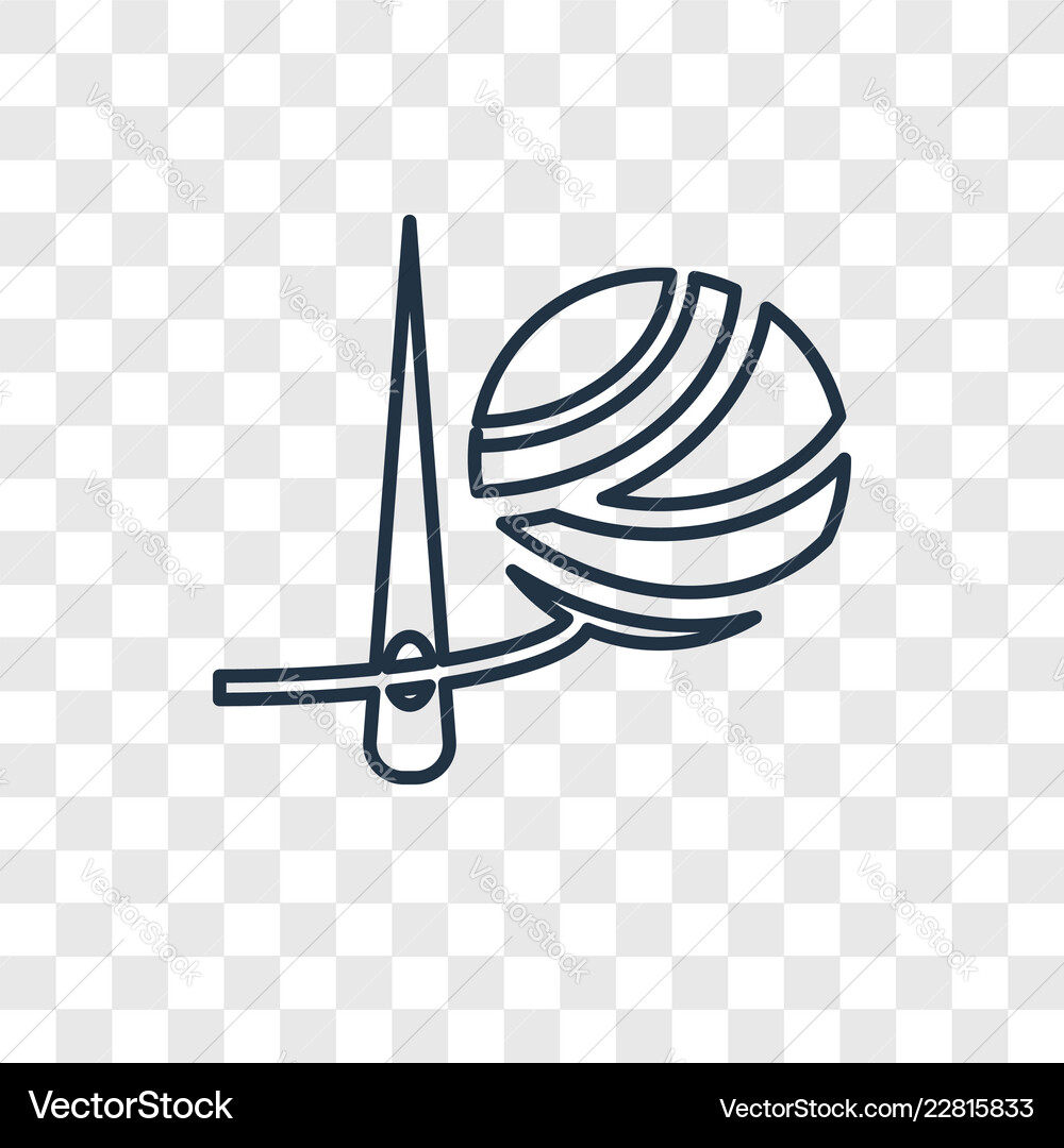 Ball of wool concept linear icon isolated Vector Image