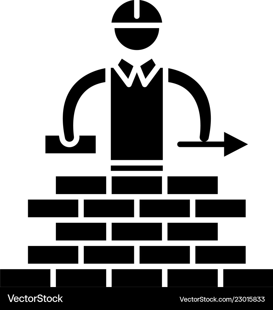 Building black icon sign on isolated Royalty Free Vector