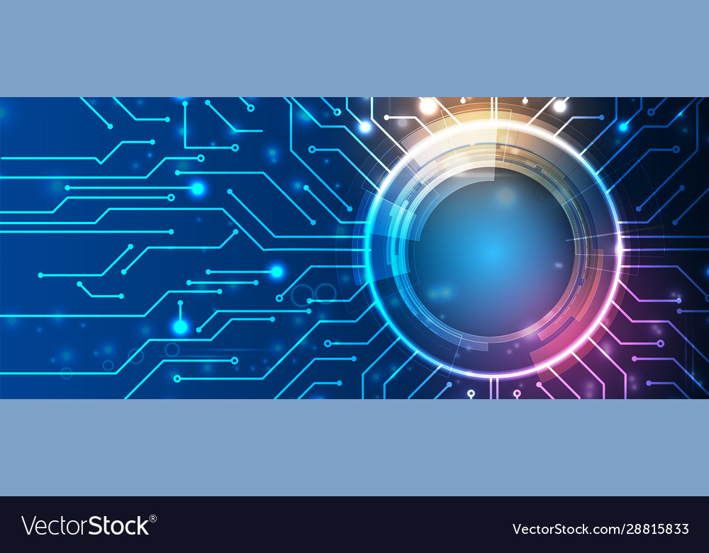 Conceptual technology artificial intelligence Vector Image