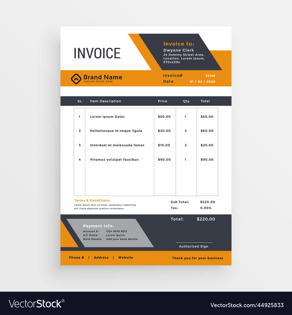 Invoice Vs Quote Invoice Template Ideas