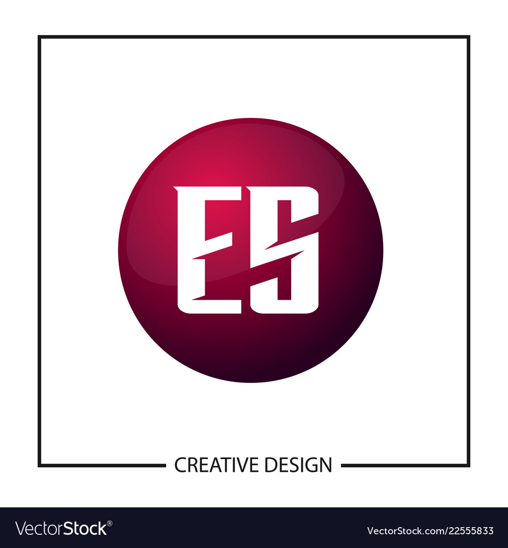 Initial letter es logo template design Royalty Free Vector
