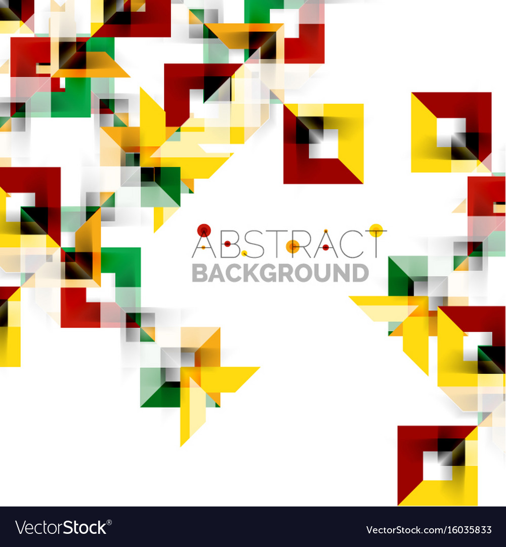 Modern square geometric pattern design on white Vector Image