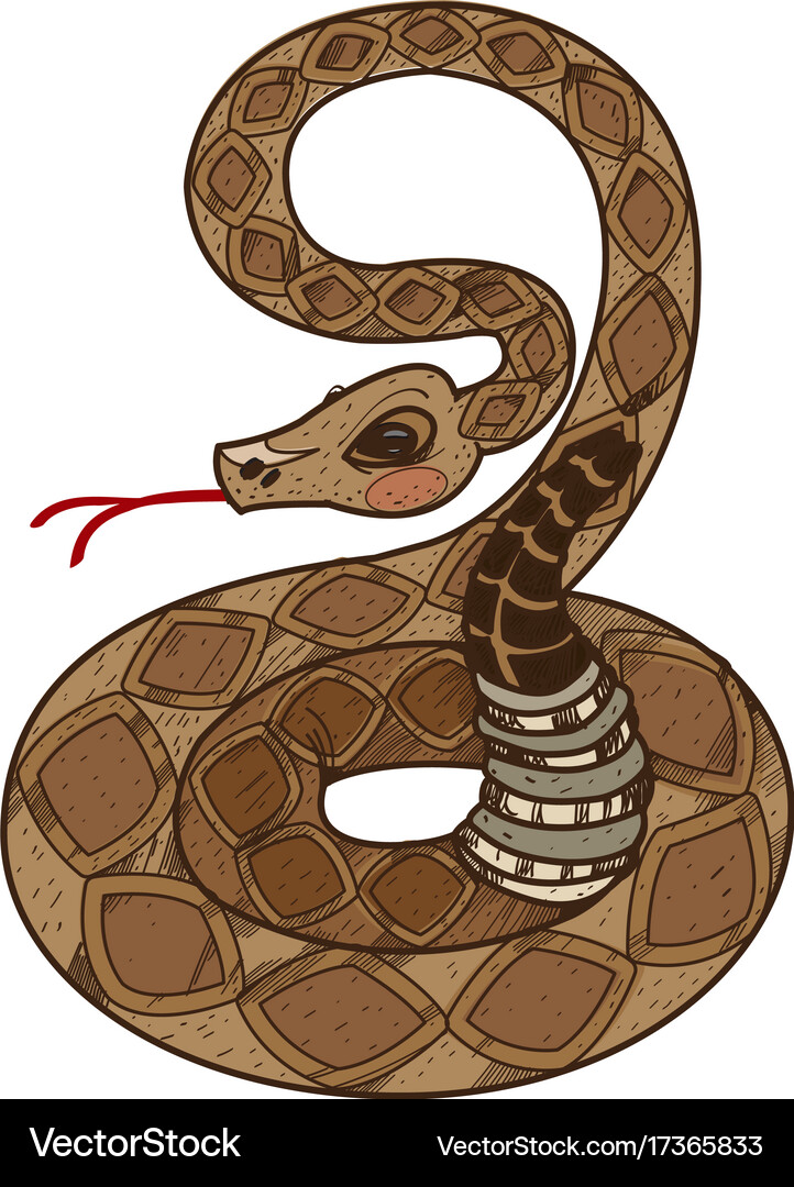Rattlesnake for gaming applications design Vector Image