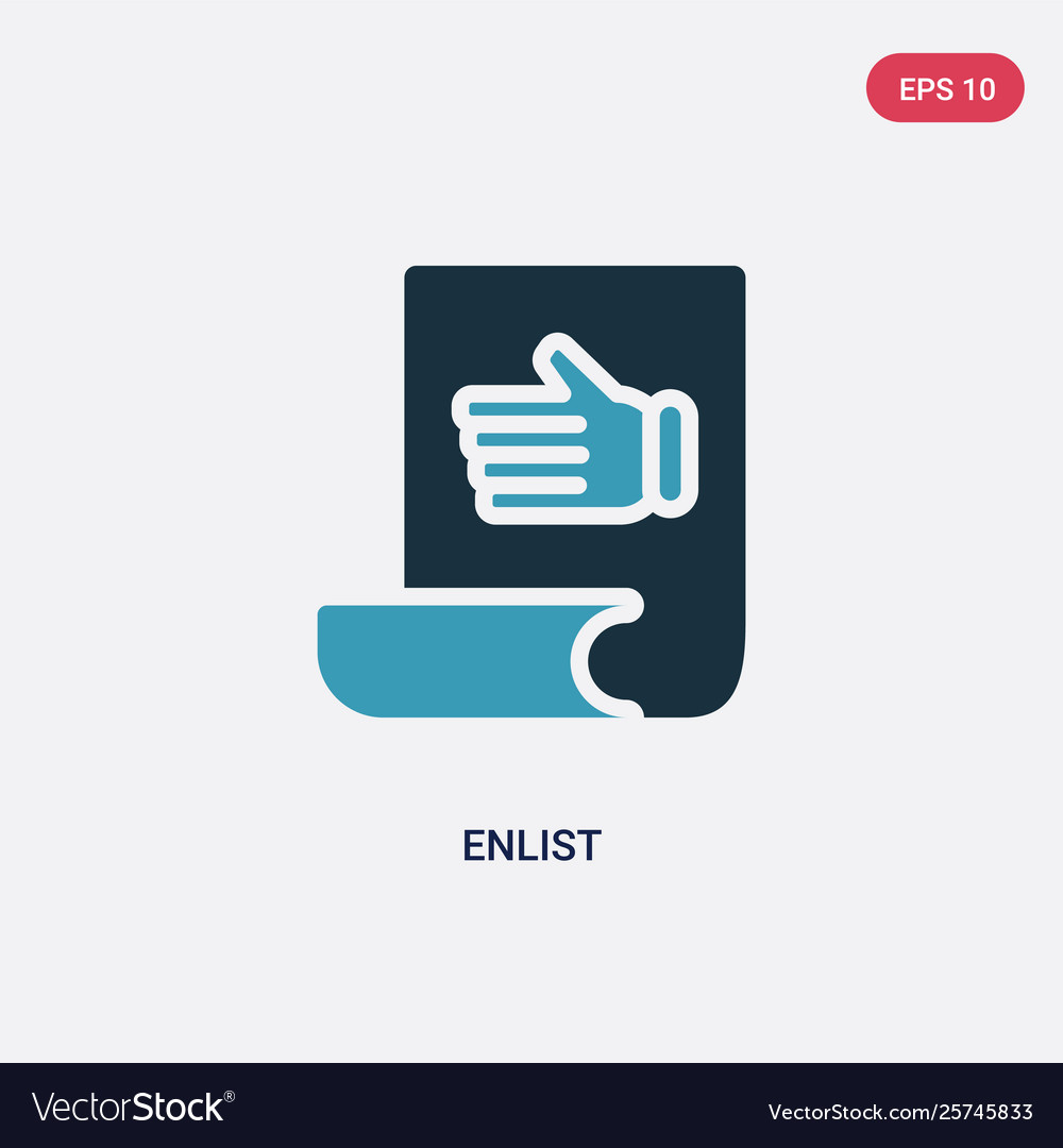 Two color enlist icon from miscellaneous concept Vector Image Two color enlist icon from miscellaneous concept Vector Image
