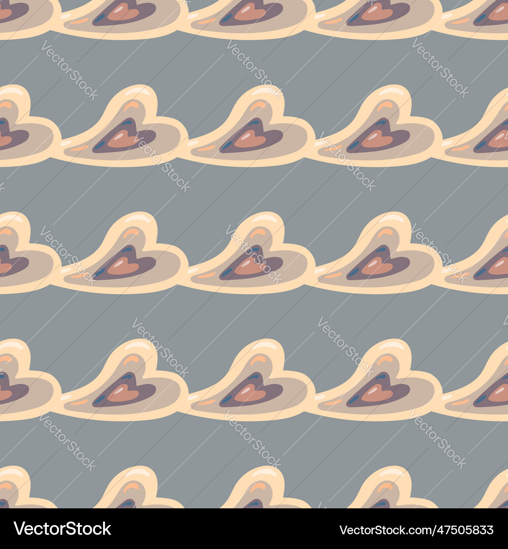 Vintage hearts seamless pattern 14 february Vector Image