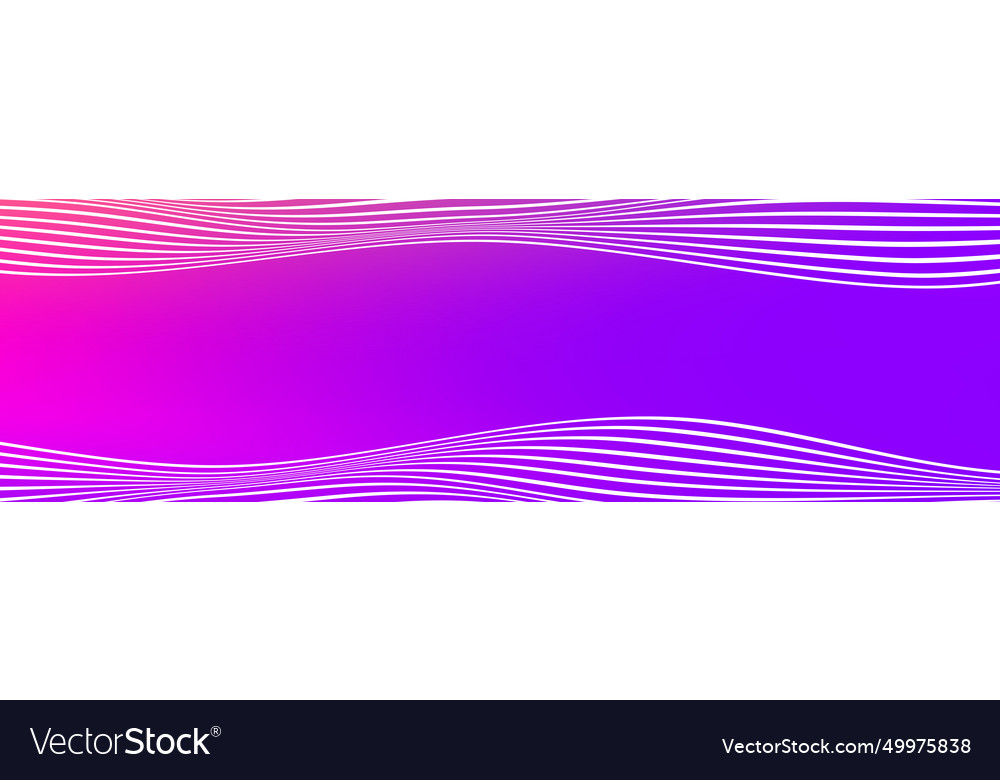 Abstract white wave lines on pink purple gradient Vector Image