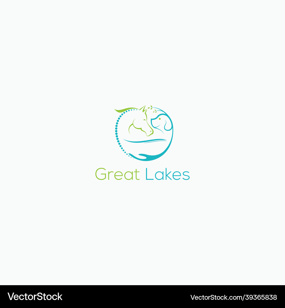 Animal place travelling logo Royalty Free Vector Image