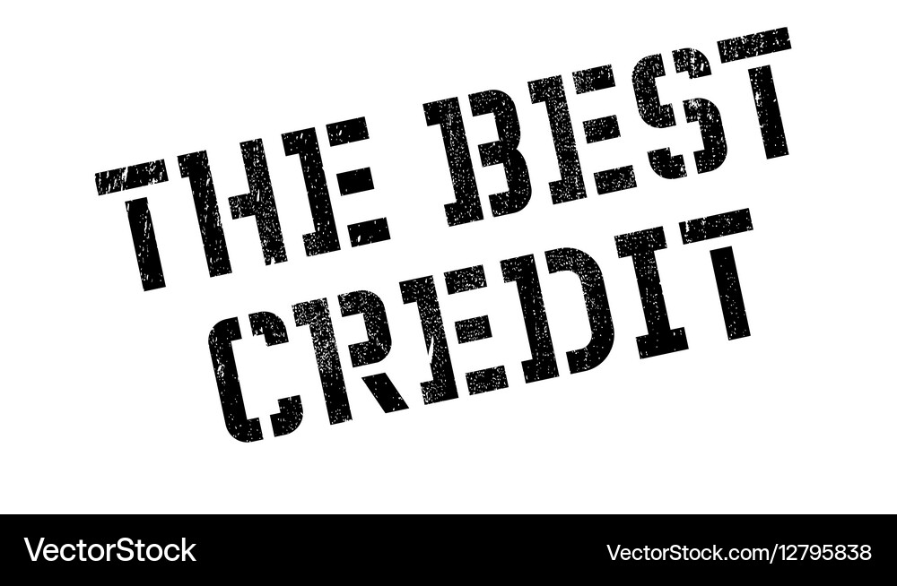Best credit rubber stamp Royalty Free Vector Image