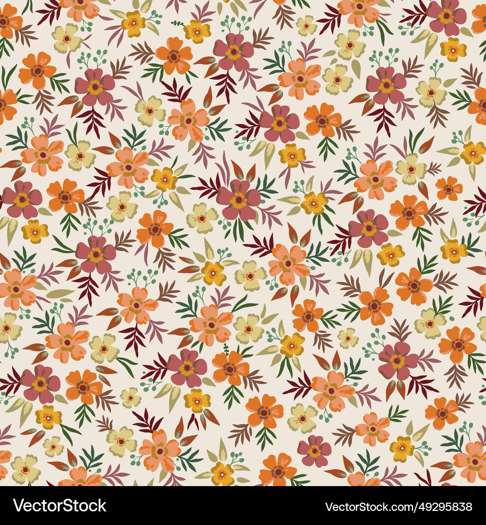 Colorful large-scale floral seamless Royalty Free Vector