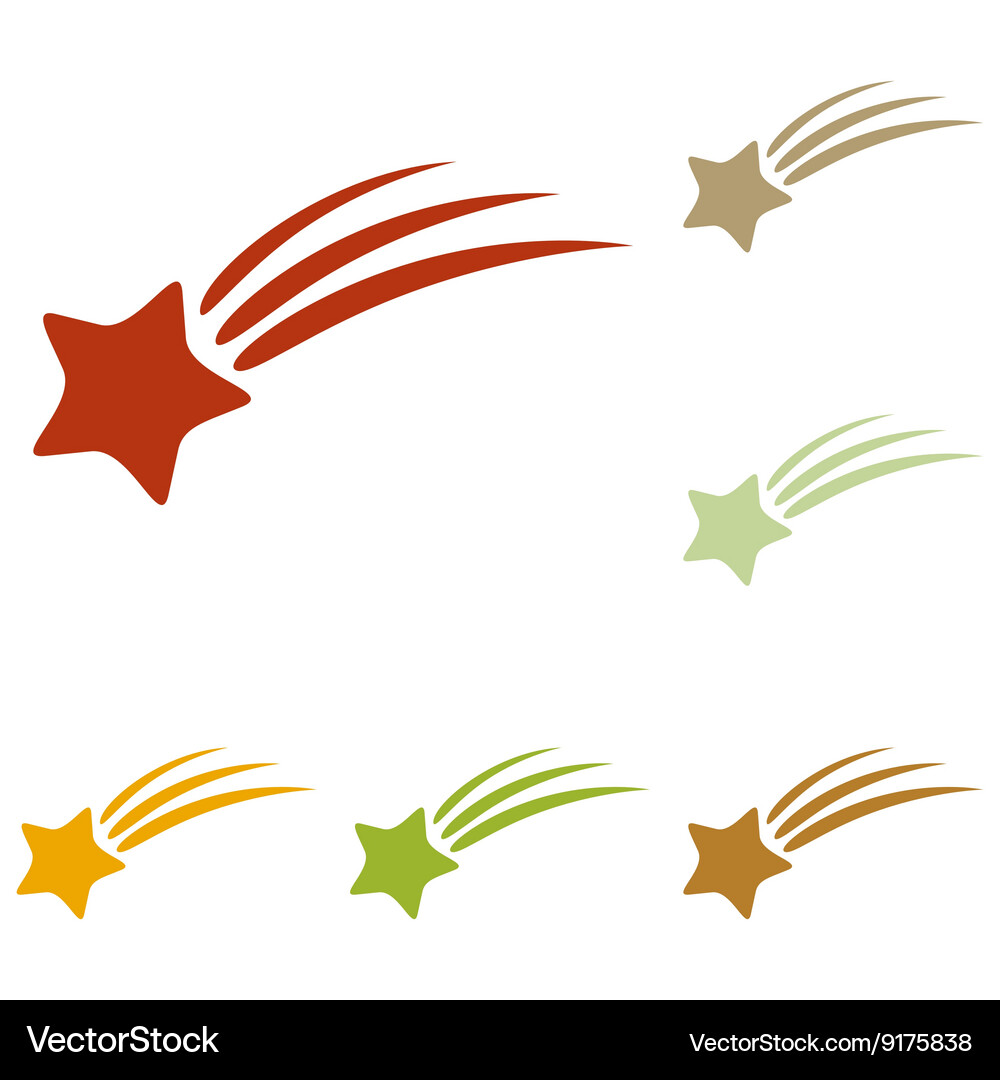 Colorful Shooting Stars Royalty Free Vector Image