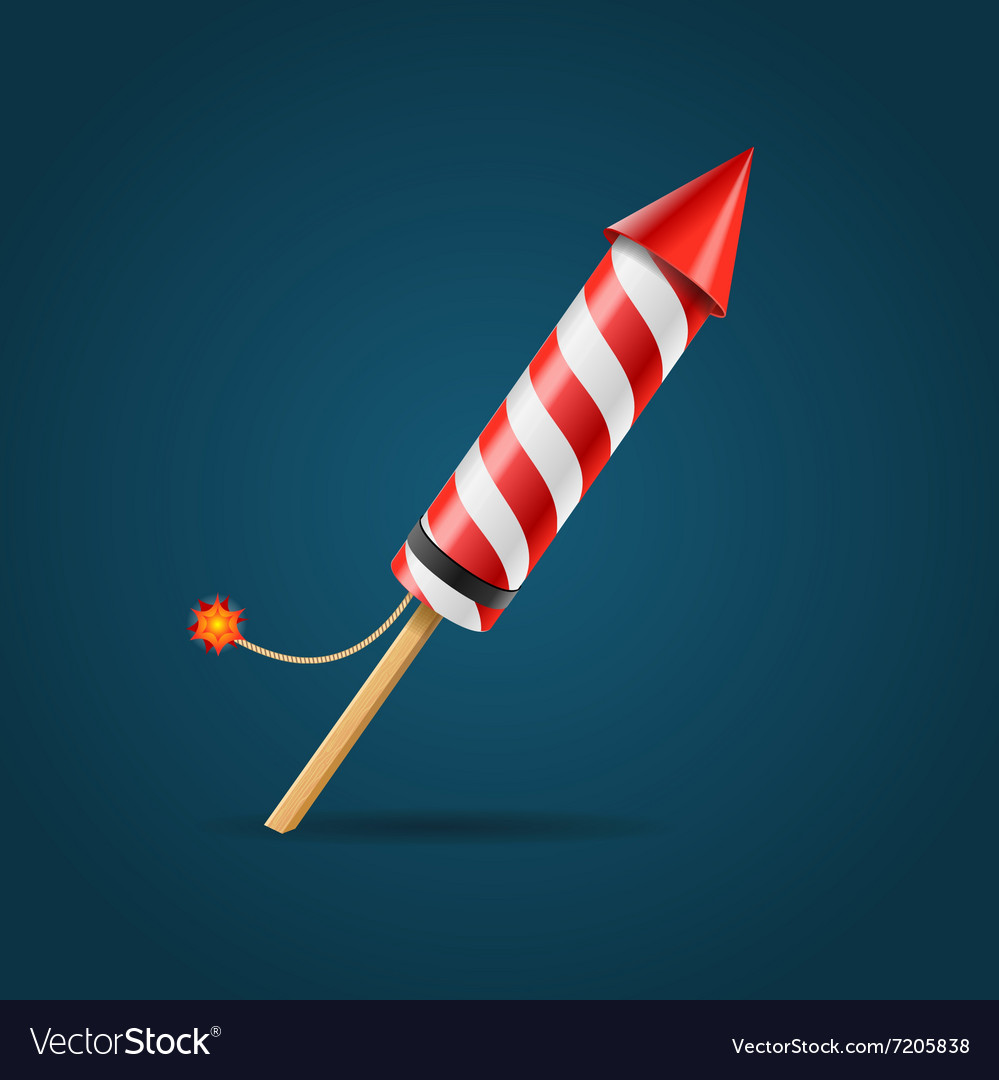 Firework rocket Royalty Free Vector Image - VectorStock