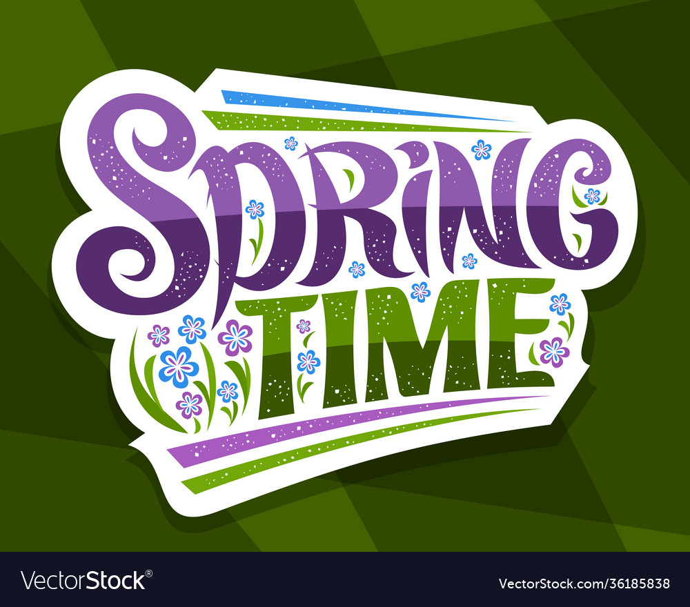 Lettering spring time Royalty Free Vector Image