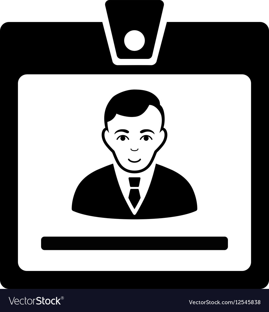 Manager badge flat icon Royalty Free Vector Image Manager badge flat icon Royalty Free Vector Image