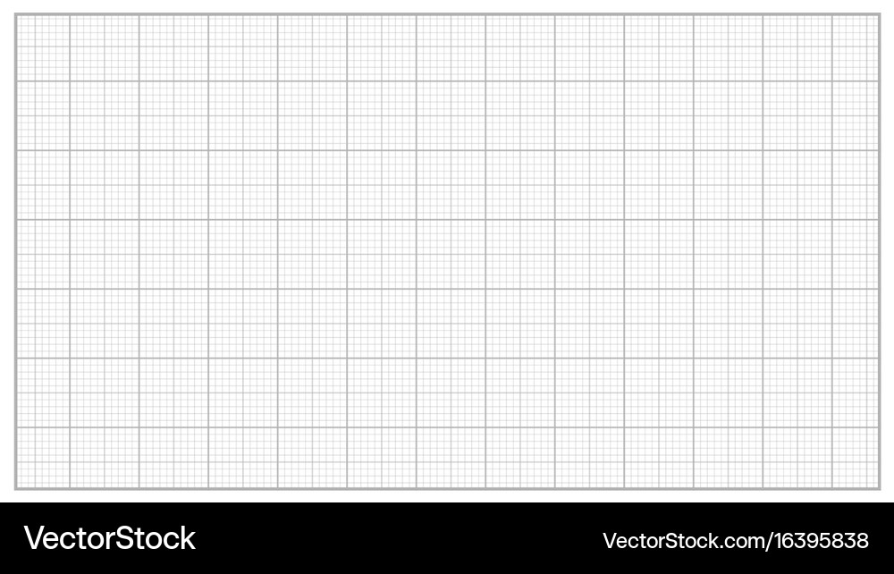 Millimeter paper grey graphing paper Royalty Free Vector
