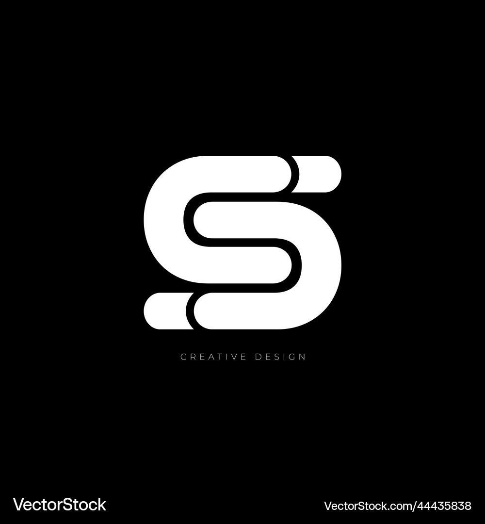 S letter initial branding symbol Royalty Free Vector Image