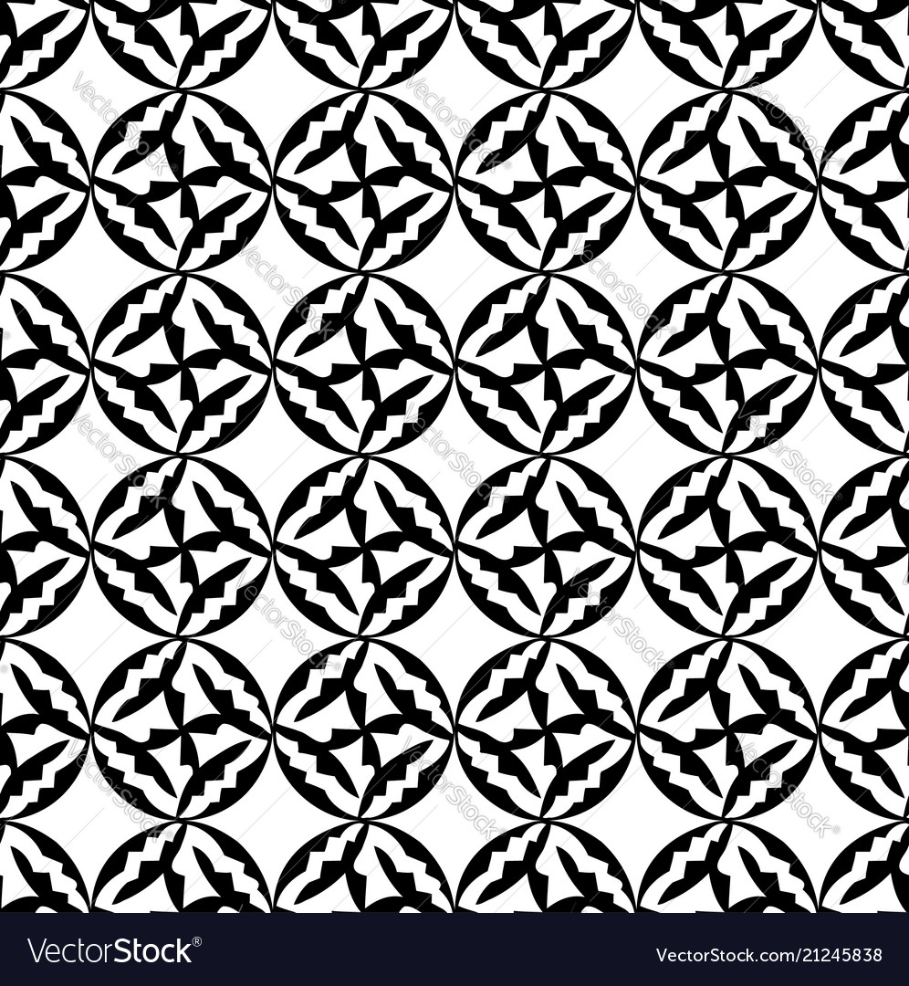 Seamless pattern black and white repeating Vector Image