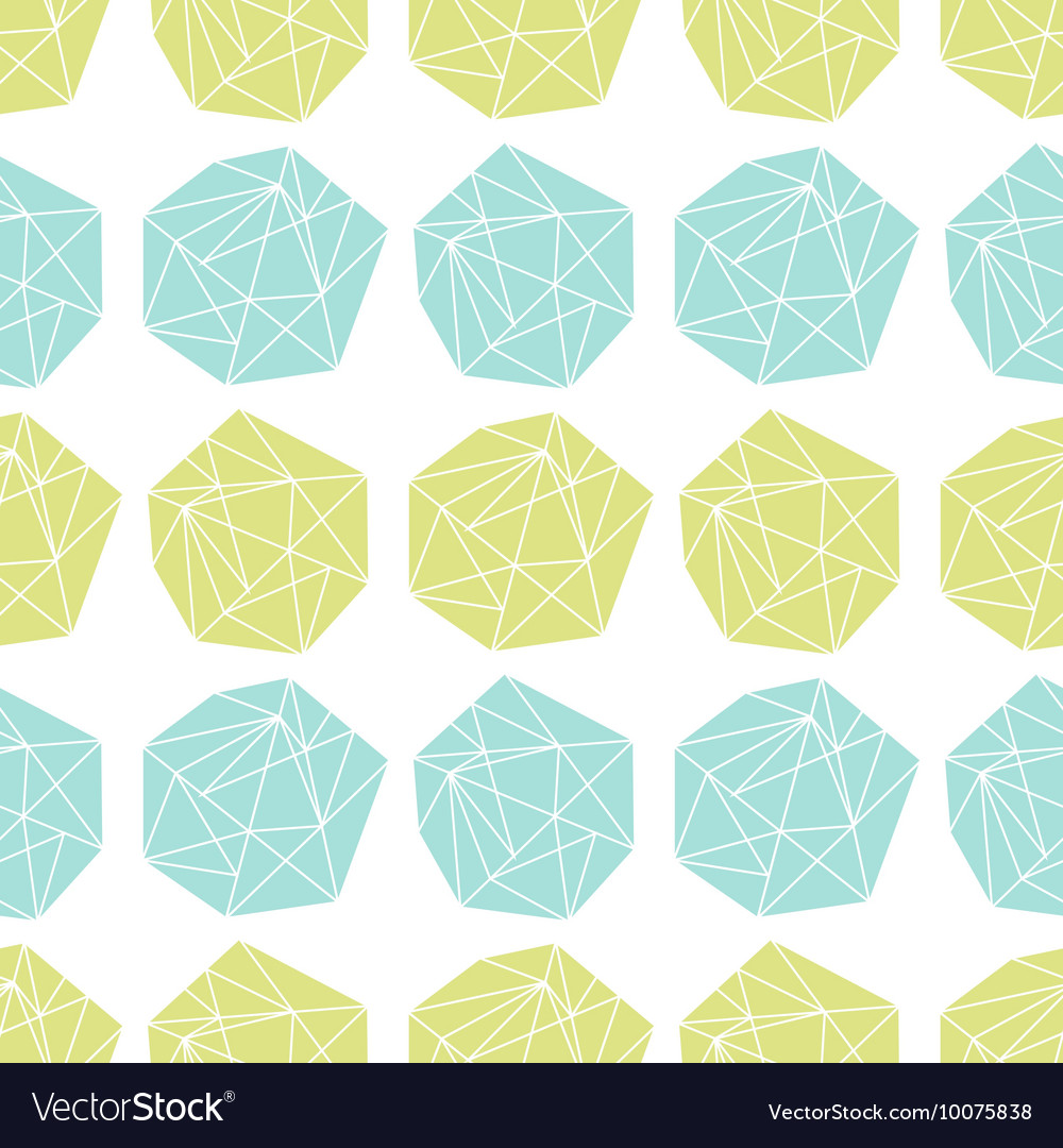 Seamless repeat pattern with polygonal shapes Vector Image