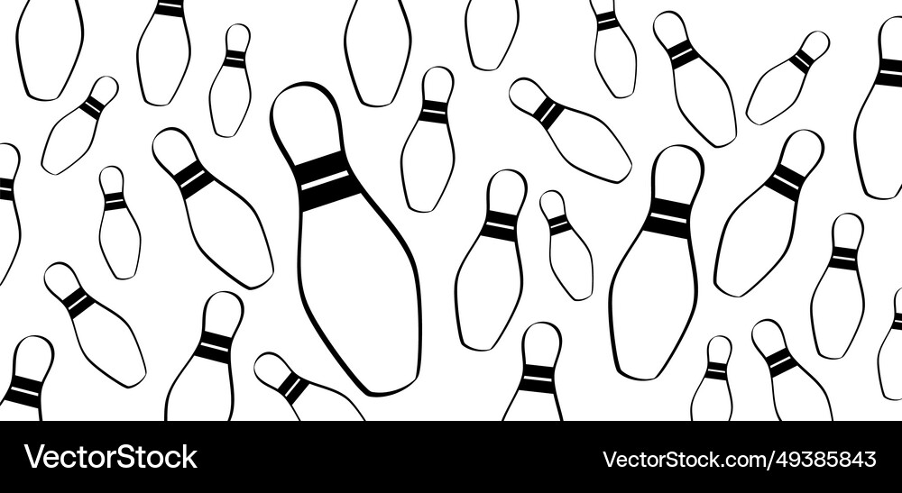 Bowling pin with stripes and ball kegling Vector Image