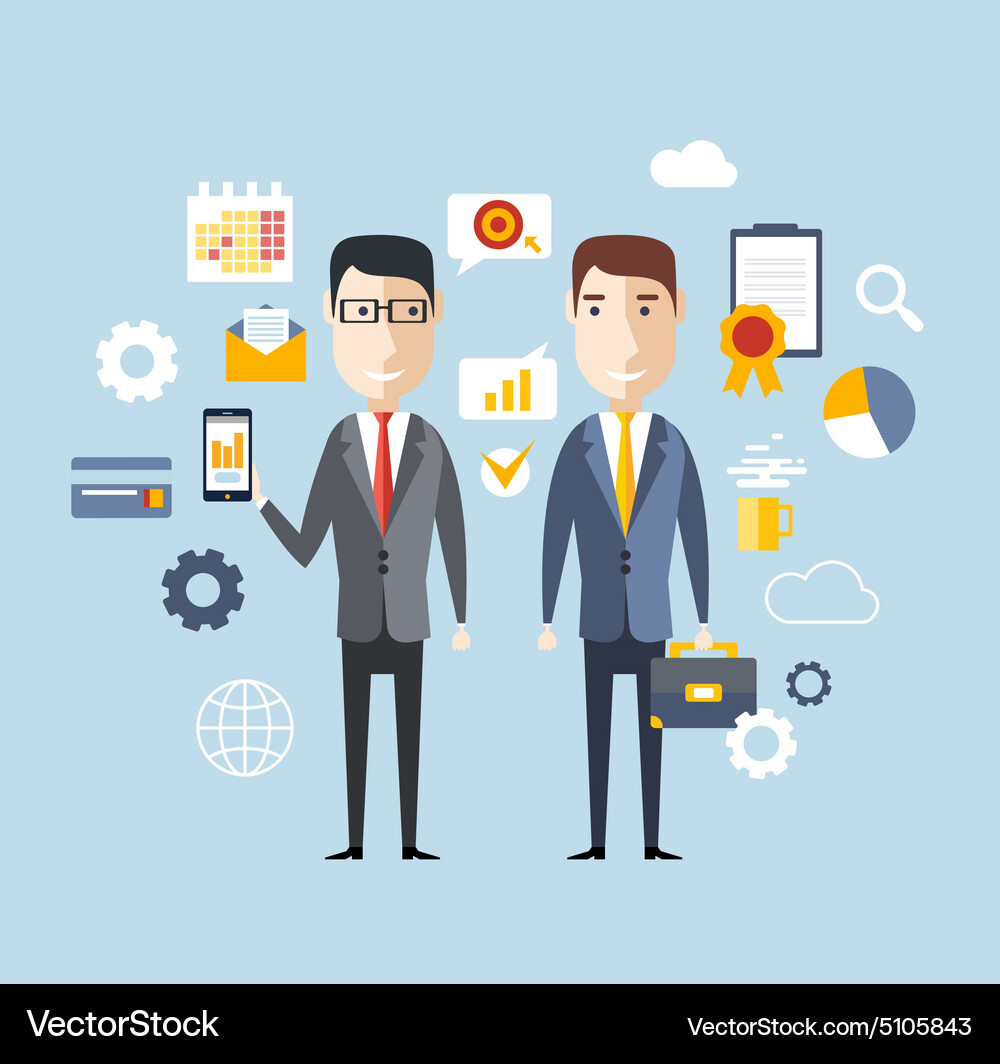 Concept of successful partnership Royalty Free Vector Image