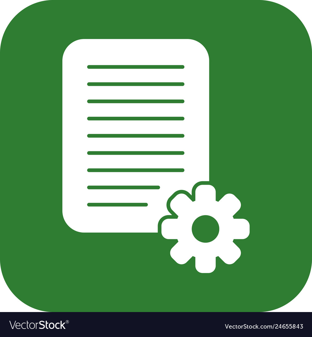 Document setting icon Royalty Free Vector Image