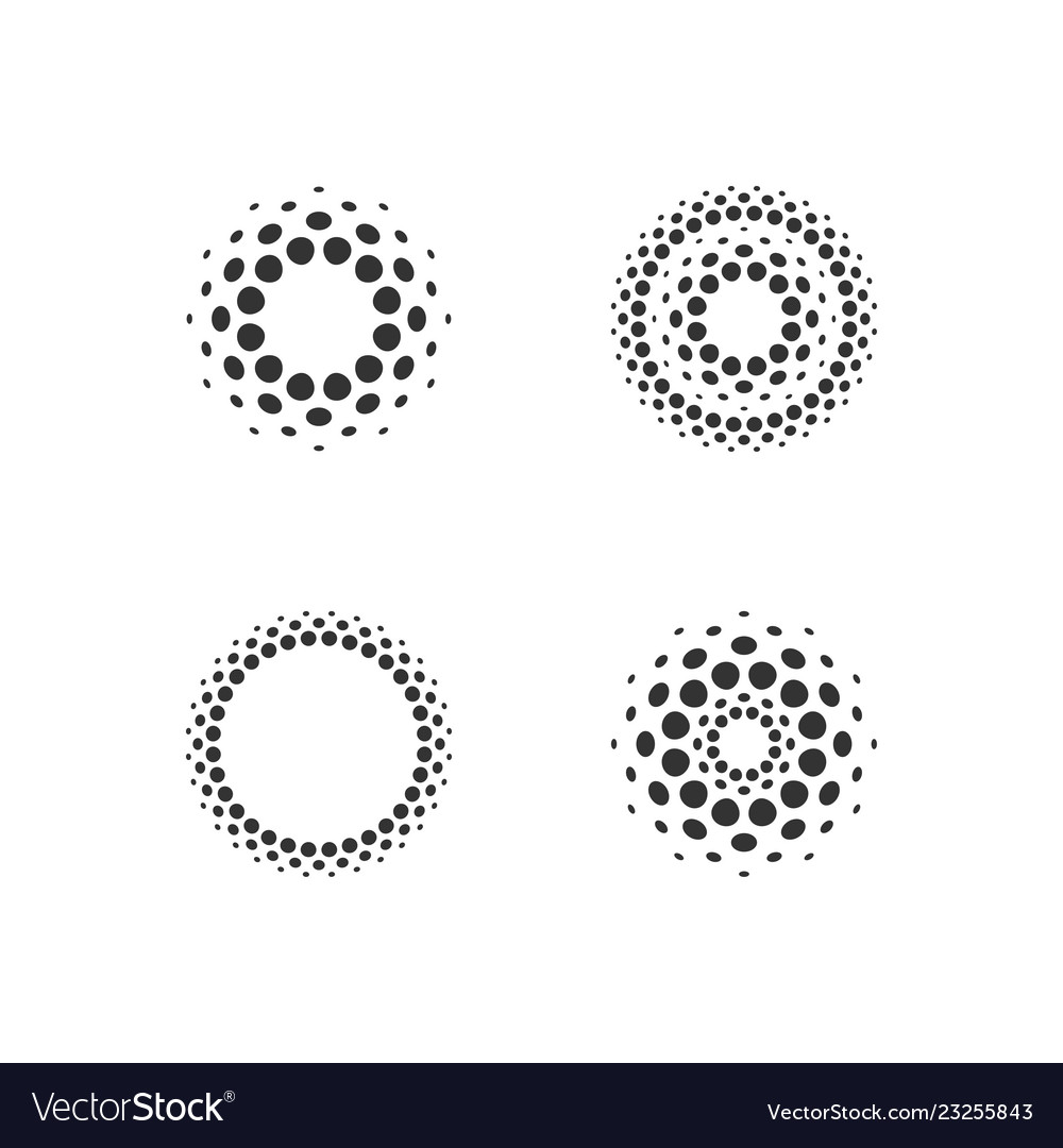 Halftone dots forms Royalty Free Vector Image - VectorStock