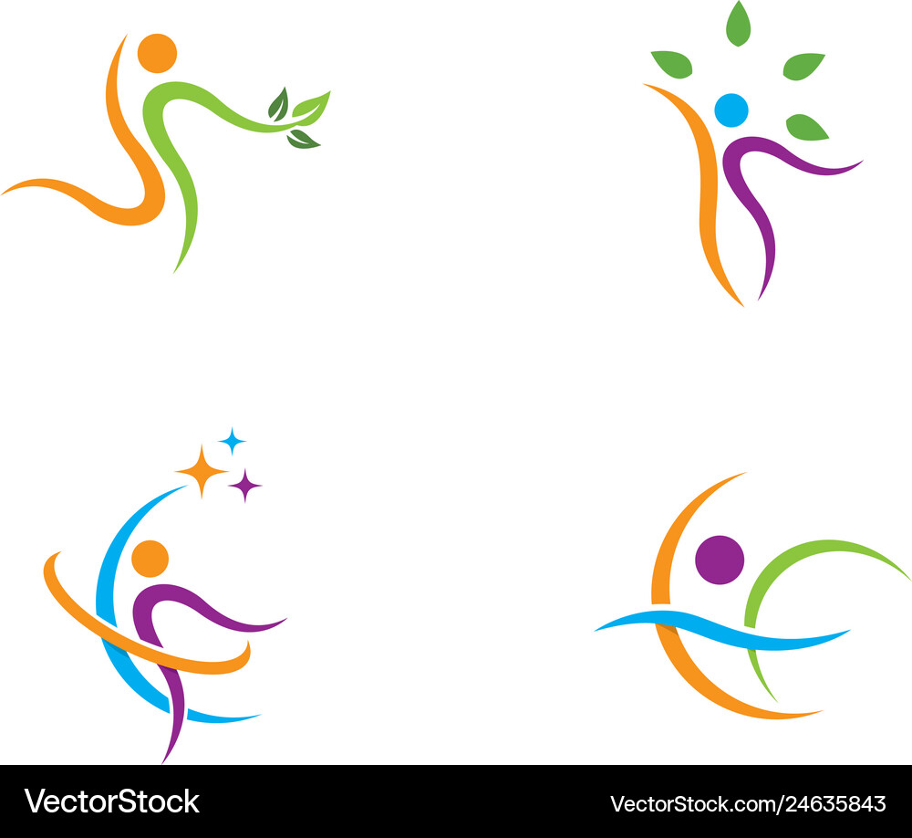 Human health symbol design Royalty Free Vector Image