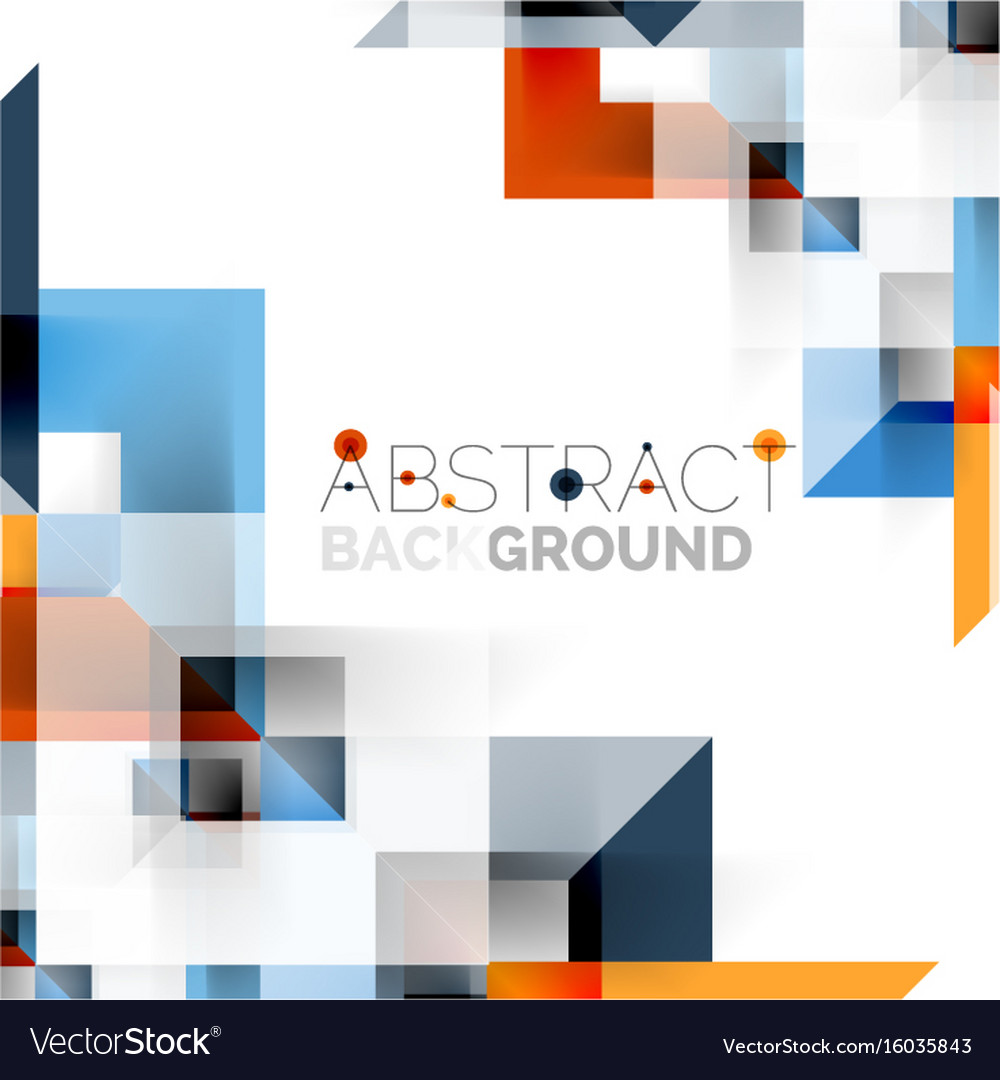 Modern square geometric pattern design on white Vector Image