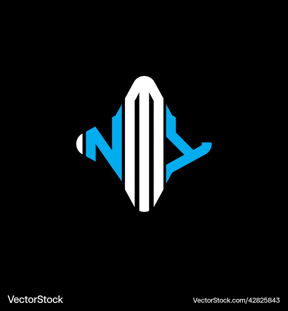 Nmy letter logo creative design with graphic Vector Image