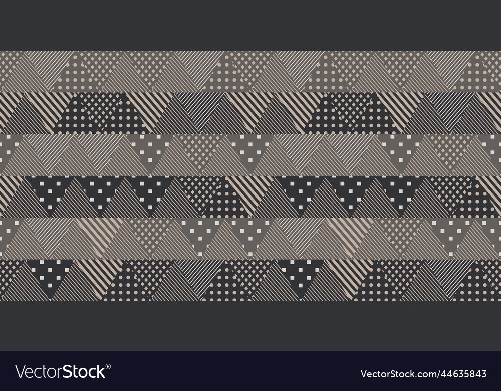 Retro triangles seamless pattern Royalty Free Vector Image