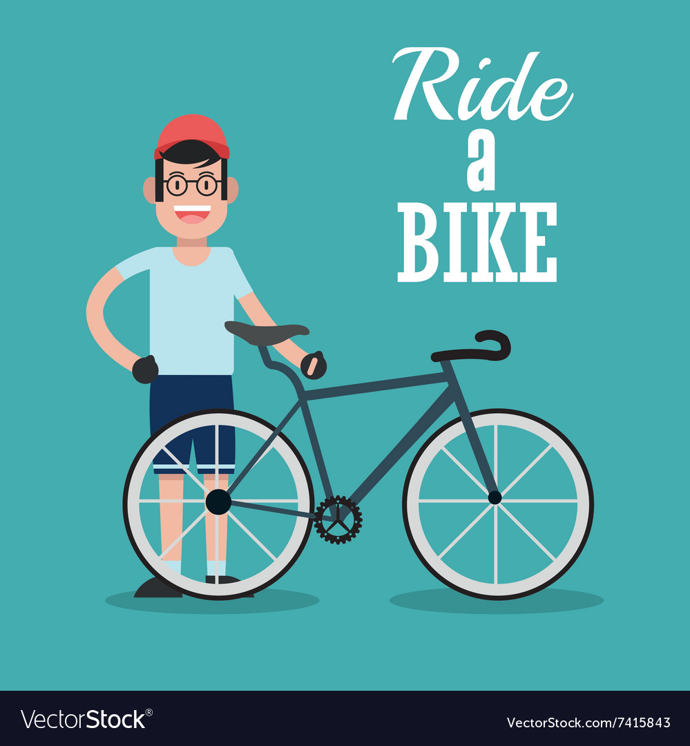 Ride a bike design Royalty Free Vector Image - VectorStock