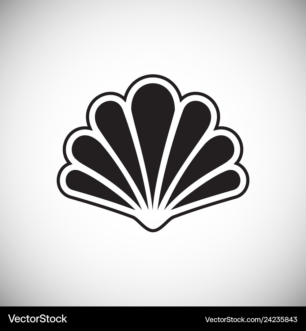 Sea shell icon on white background for graphic Vector Image