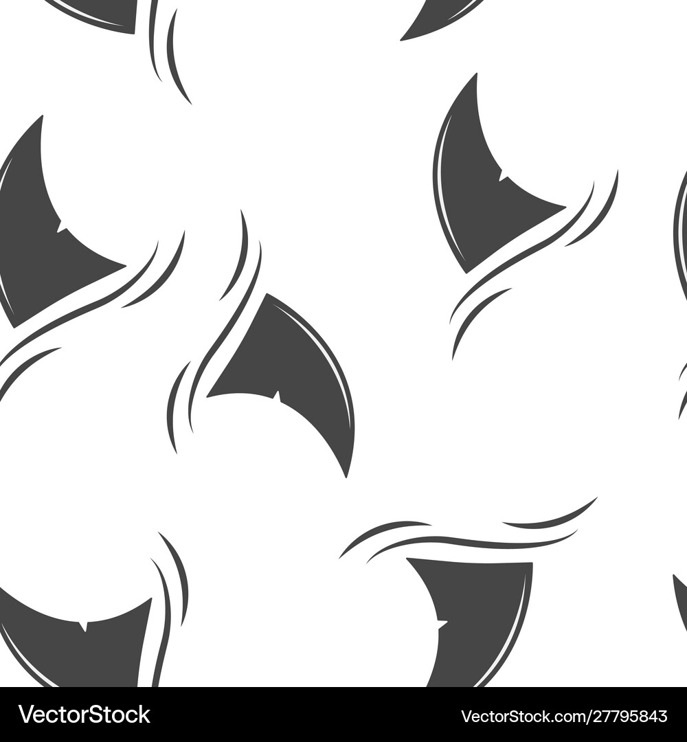 Shark fin icon fin in water seamless pattern Vector Image