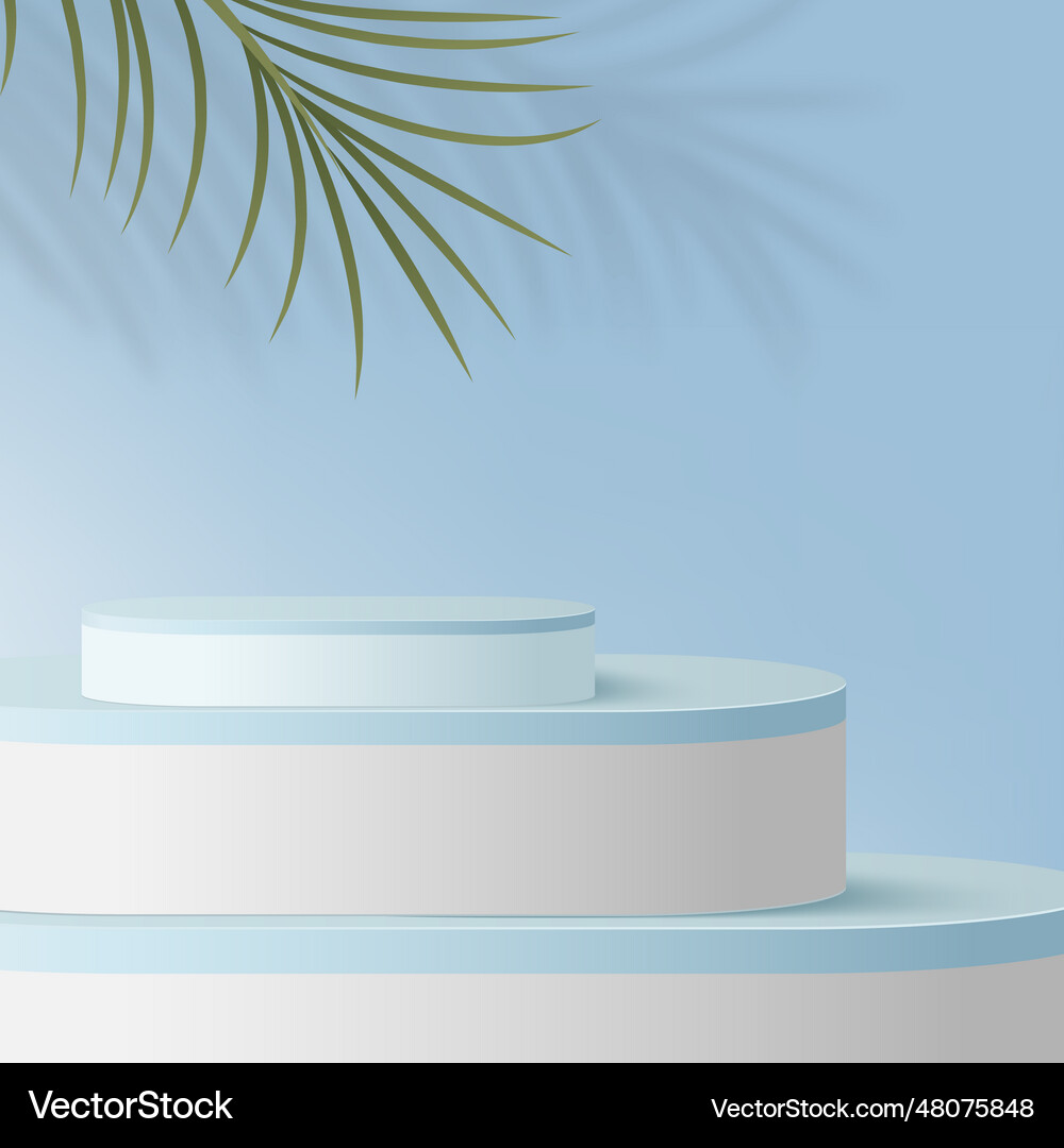 Abstract background with blue color geometric 3d Vector Image