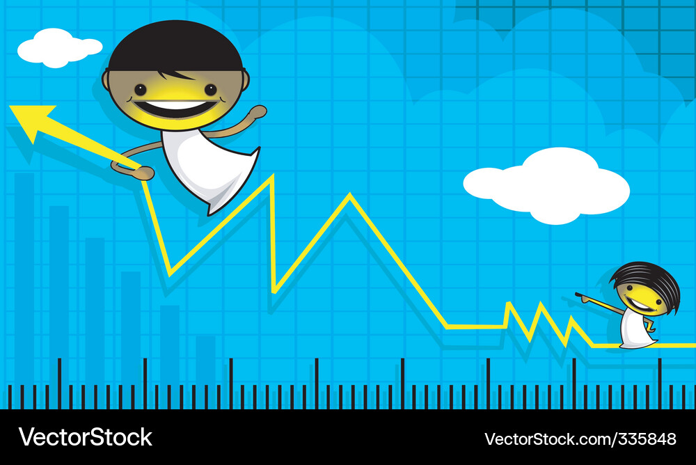 Angel and graph Royalty Free Vector Image - VectorStock