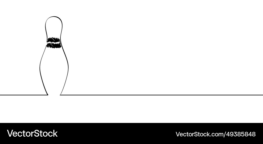 Bowling pin with stripes and ball kegling Vector Image